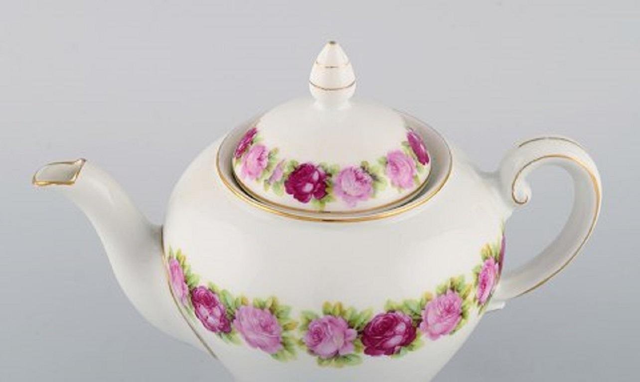 Tea Service Set in Hand-Painted Porcelain with Flowers from KPM Berlin ...