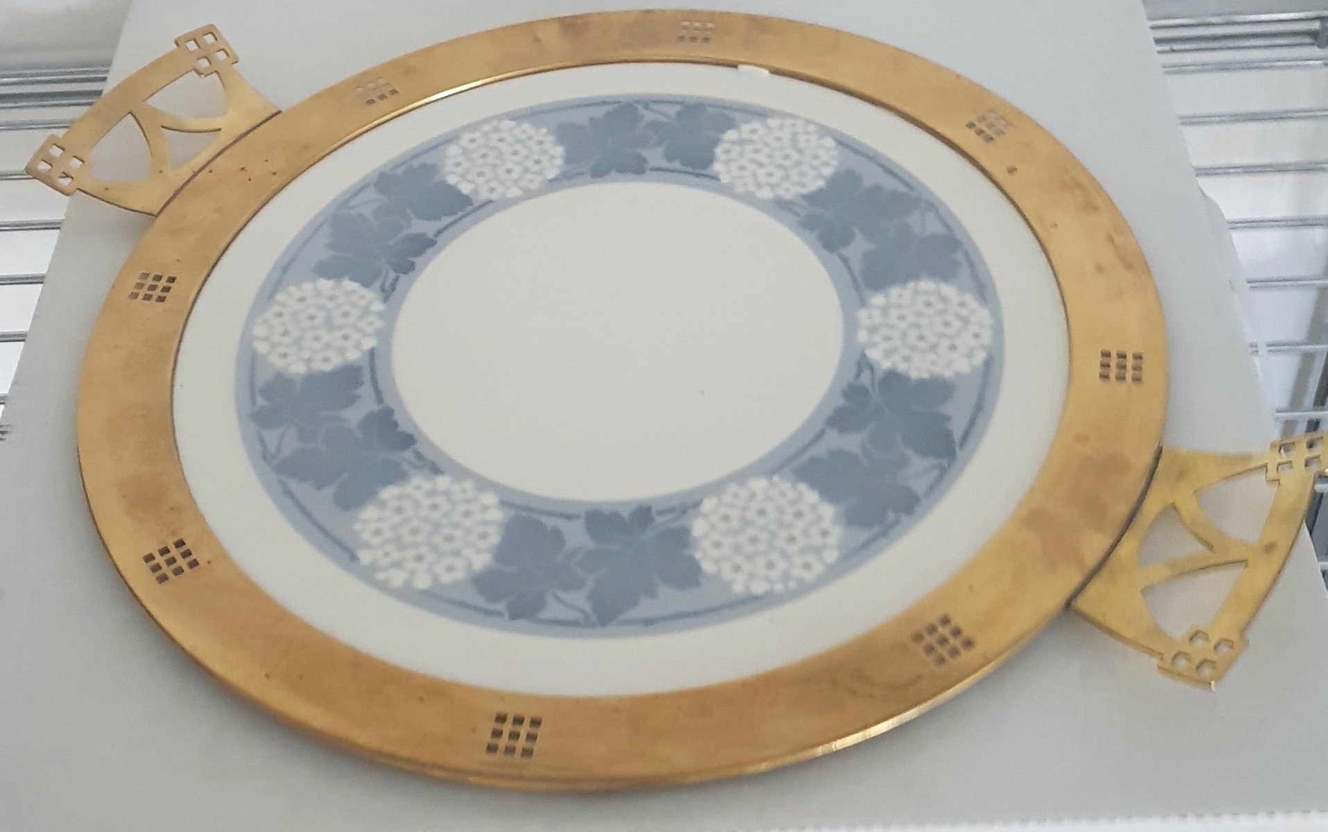 Art Deco Cake Plate With Brass Handles from WMF, 1920s for sale at Pamono