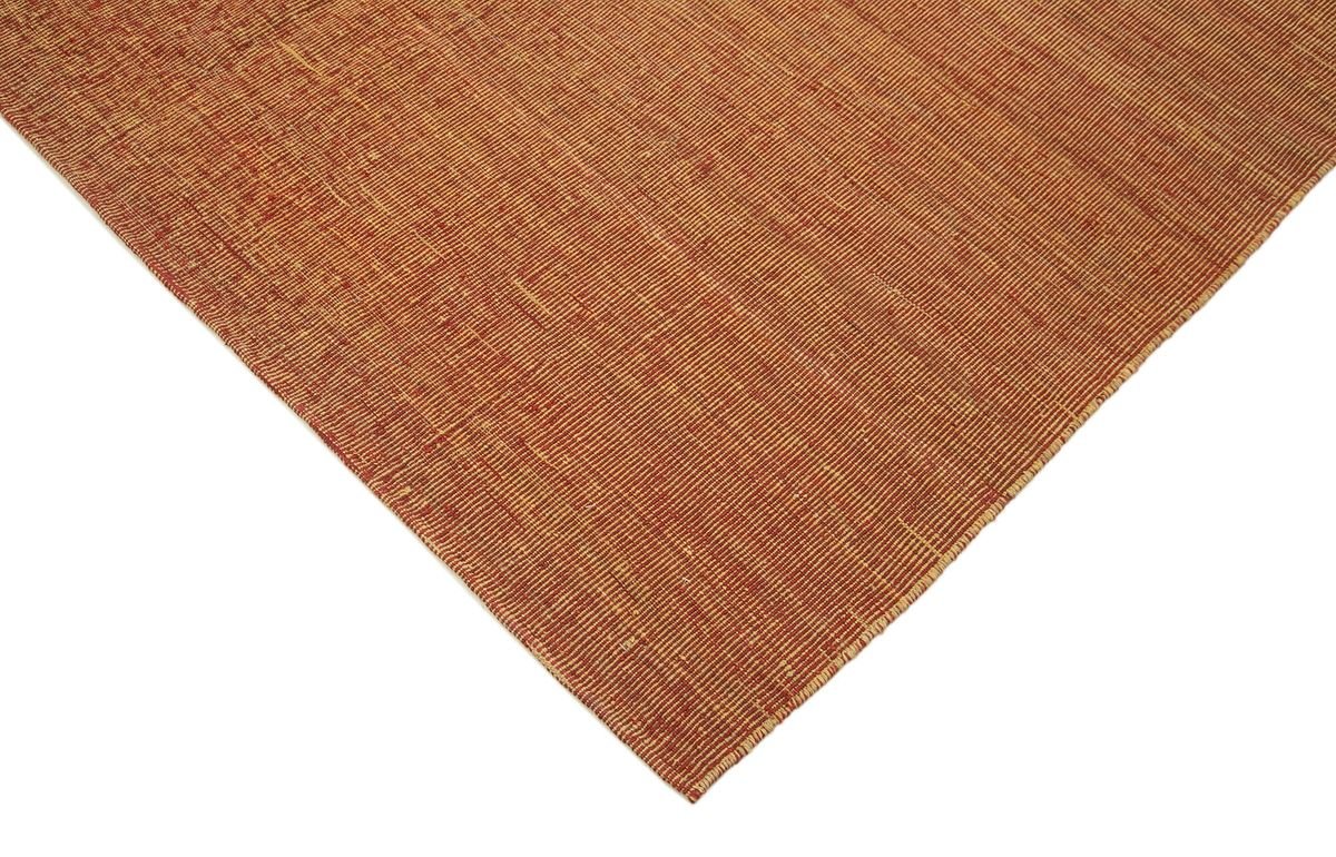 Turkish Orange Handmade Wool Flatwave Kilim Carpet for sale at Pamono