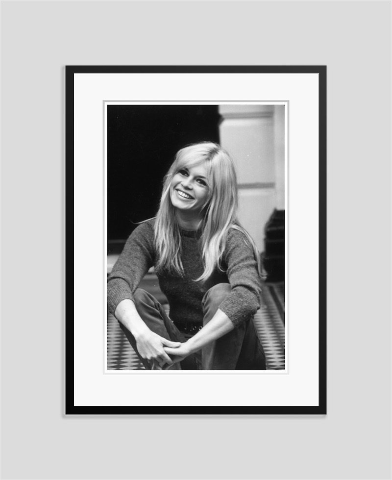 Brigitte Bardot Silver Gelatin Resin Print Framed in Black by Cattani ...