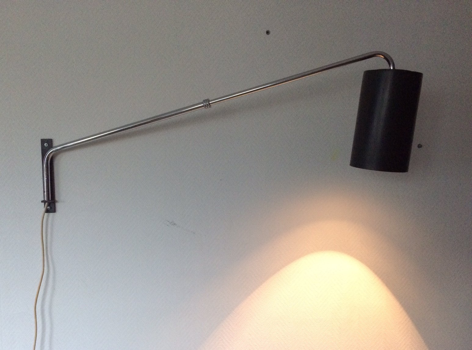 Mid-Century Extendable Cylinder Wall Lamp, 1960s for sale at Pamono