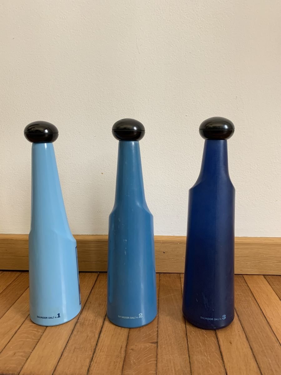Surrealist Glass Bottles by Salvador Dali for Rosso Antico, 1970s, Set ...