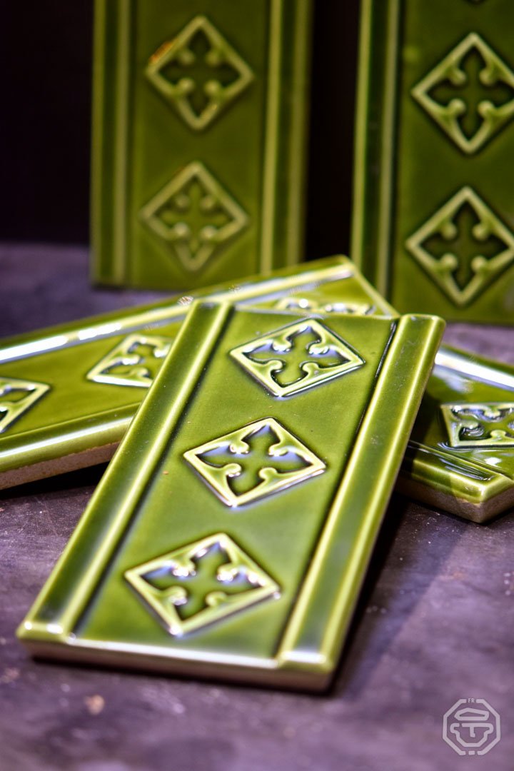 Ceramic Paris Metro Tiles from Vallauris, Set of 12 for sale at Pamono