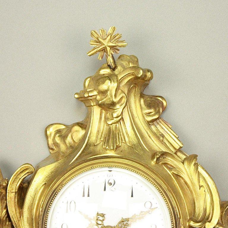 Louis XV Style Cartel Clock by Philippe Caffieri for sale at Pamono