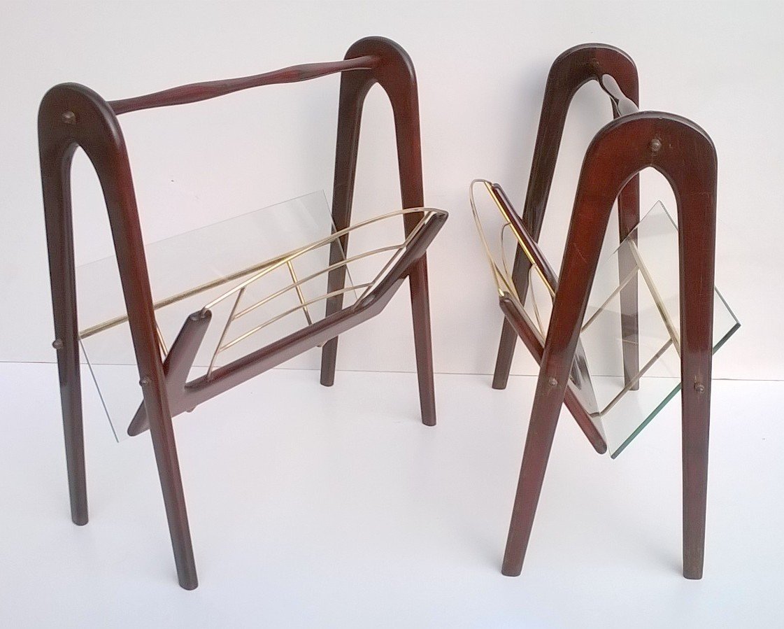 Magazine Racks by Cesare Lacca, 1950s, Set of 2 for sale at Pamono