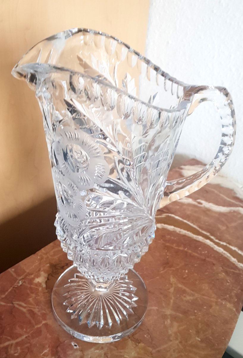 Antique Crystal Jug for sale at Pamono