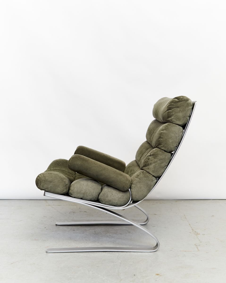 Sinus Sessel und Fußhocker von Reinhold Adolf für Cor, 1980er, 2er Set ...