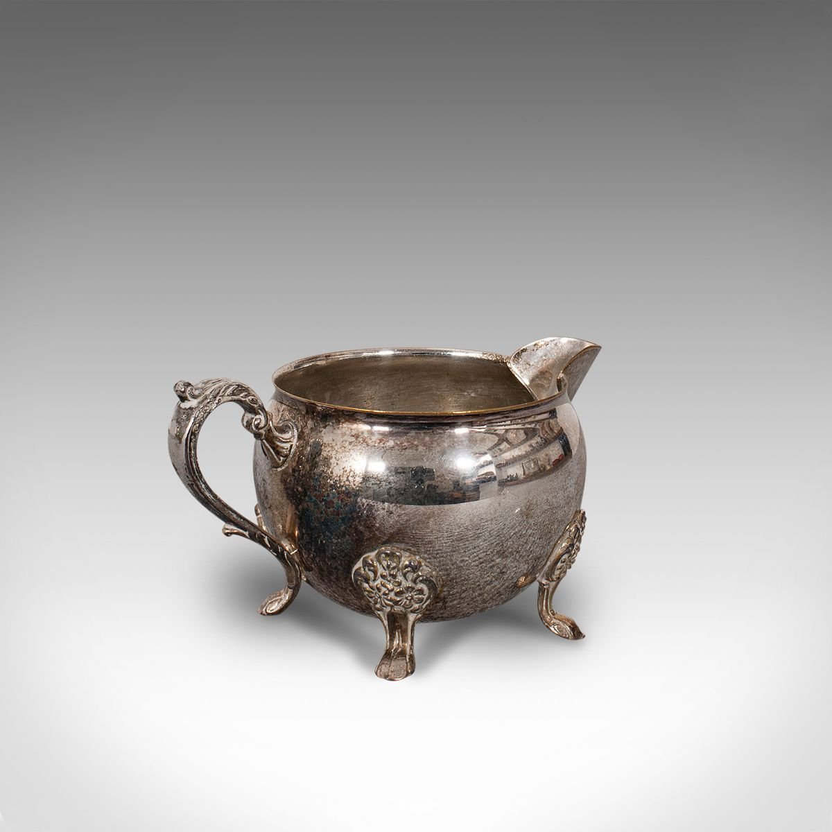 Antique Silver Plated Tea Service, Set of 4 for sale at Pamono