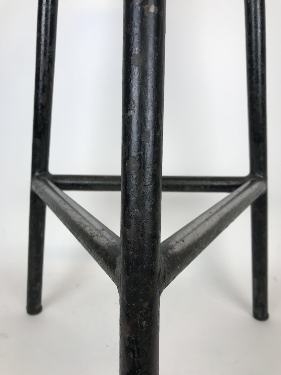 Black Metal Three-Legged Bar Stools, 1960s, Italy, Set of 2 for sale at ...