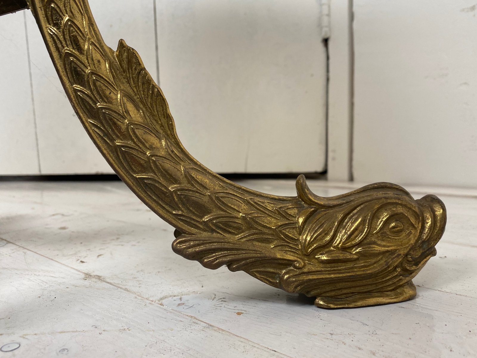 Regency Brass Koi Fish Table, 1970s for sale at Pamono