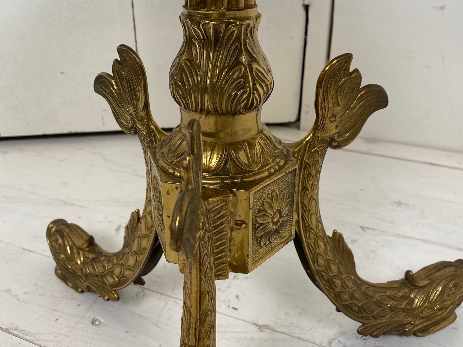 Regency Brass Koi Fish Table, 1970s for sale at Pamono