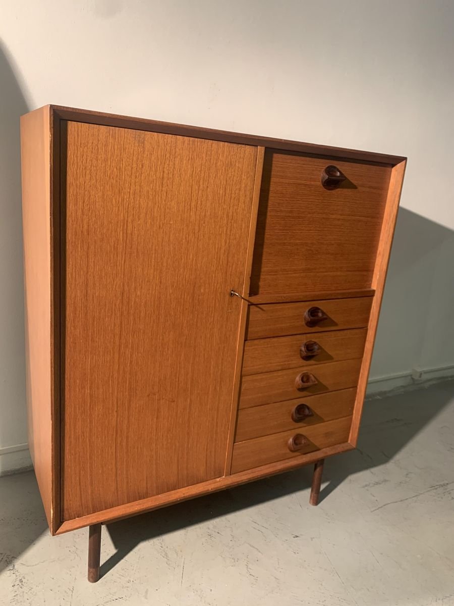 Vintage Teak Highboard, 1960s for sale at Pamono