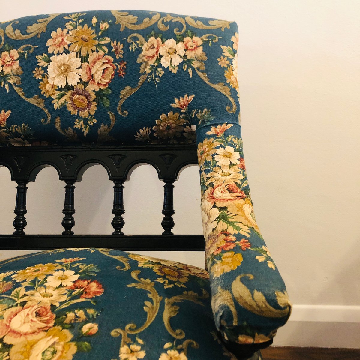 Small Victorian Ebonised Armchair, 1880s for sale at Pamono