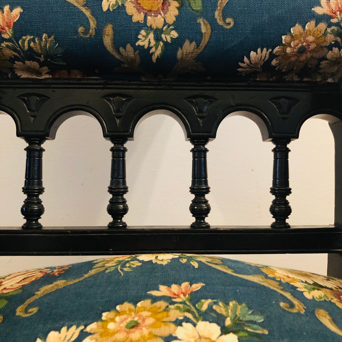 Small Victorian Ebonised Armchair, 1880s for sale at Pamono