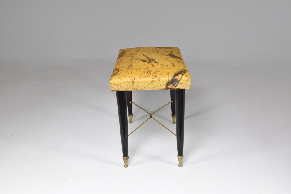Mid-Century Italian Nautical Piano Stool, 1950s for sale at Pamono