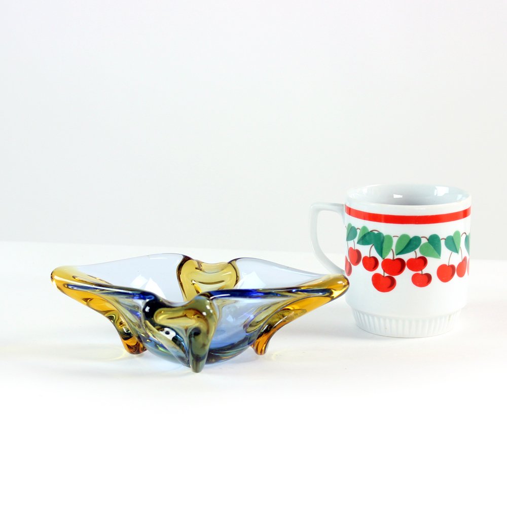 Czechoslovakian Glass Bowl by František Zemek for Skrdlovice Glass ...