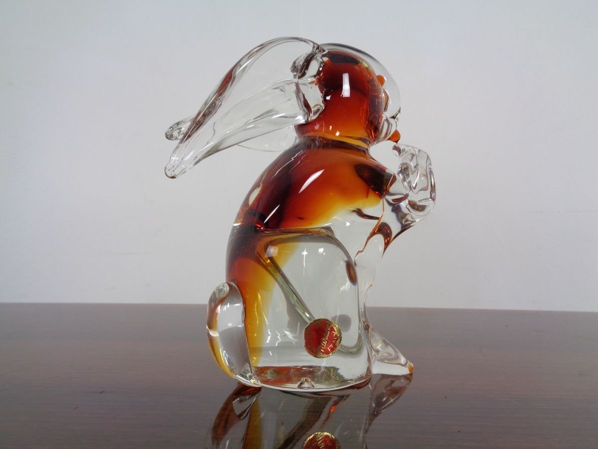 Large Italian Murano Glass Rabbit from Murano, 1960s for sale at Pamono