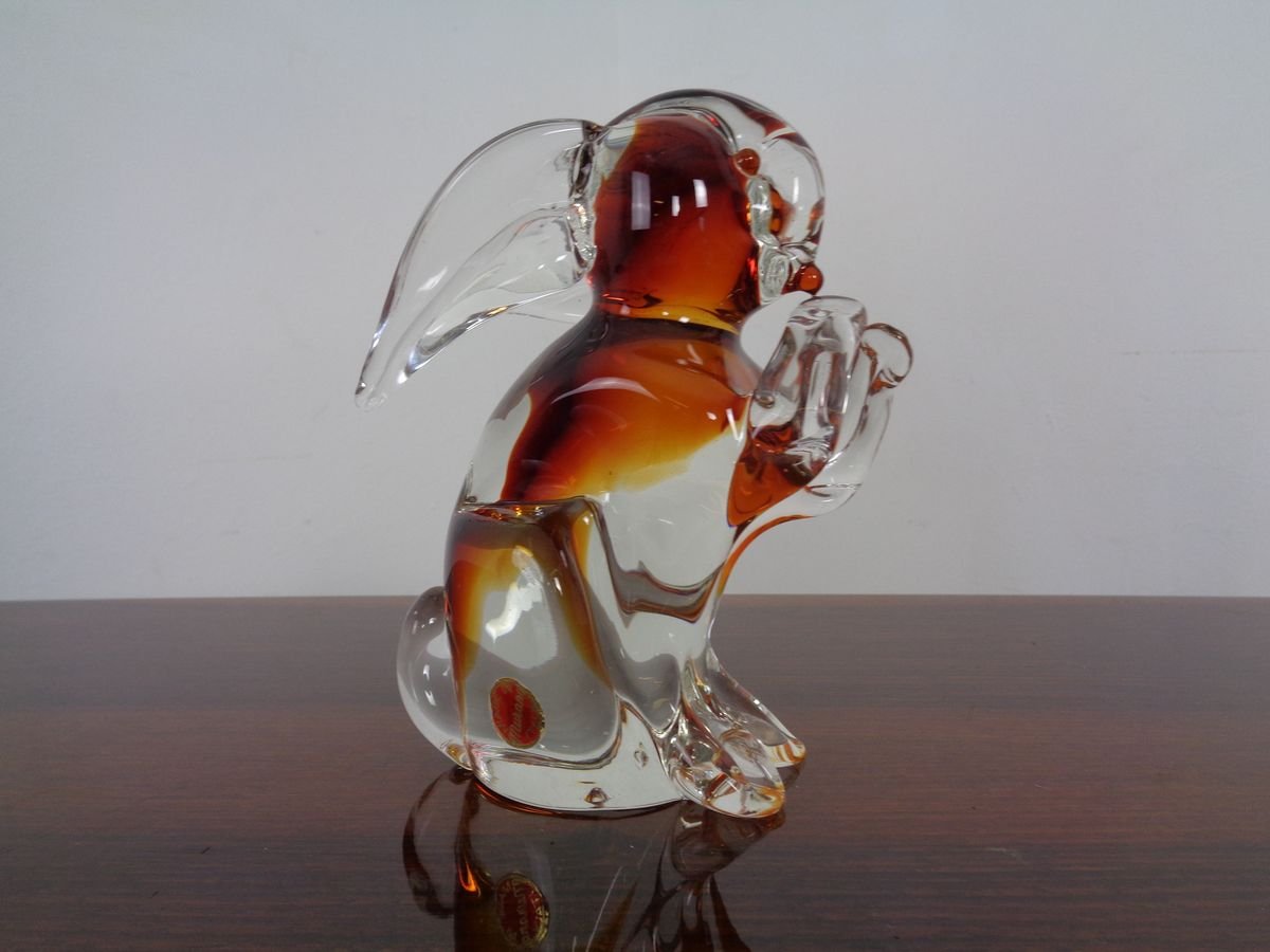 Large Italian Murano Glass Rabbit from Murano, 1960s for sale at Pamono