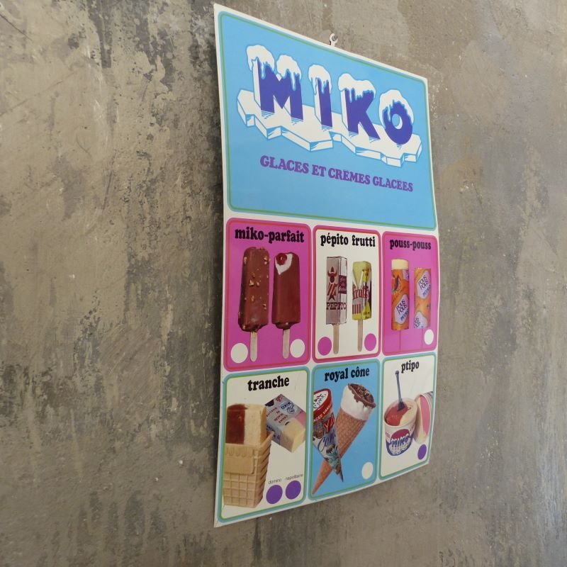 Metal Advertising Sign for MIKO ice cream, 1950s for sale at Pamono