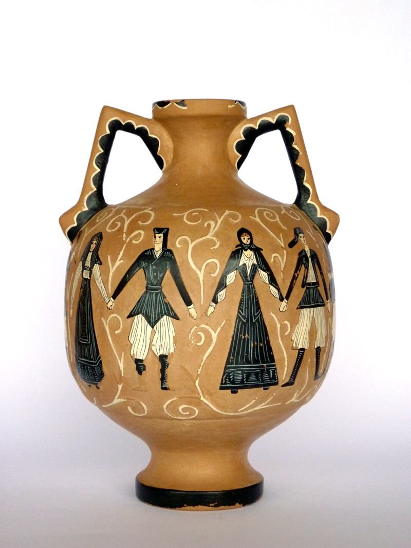 Dorgali Sardinia Ceramic Vase by Paolo Loddo, 1950s for sale at Pamono