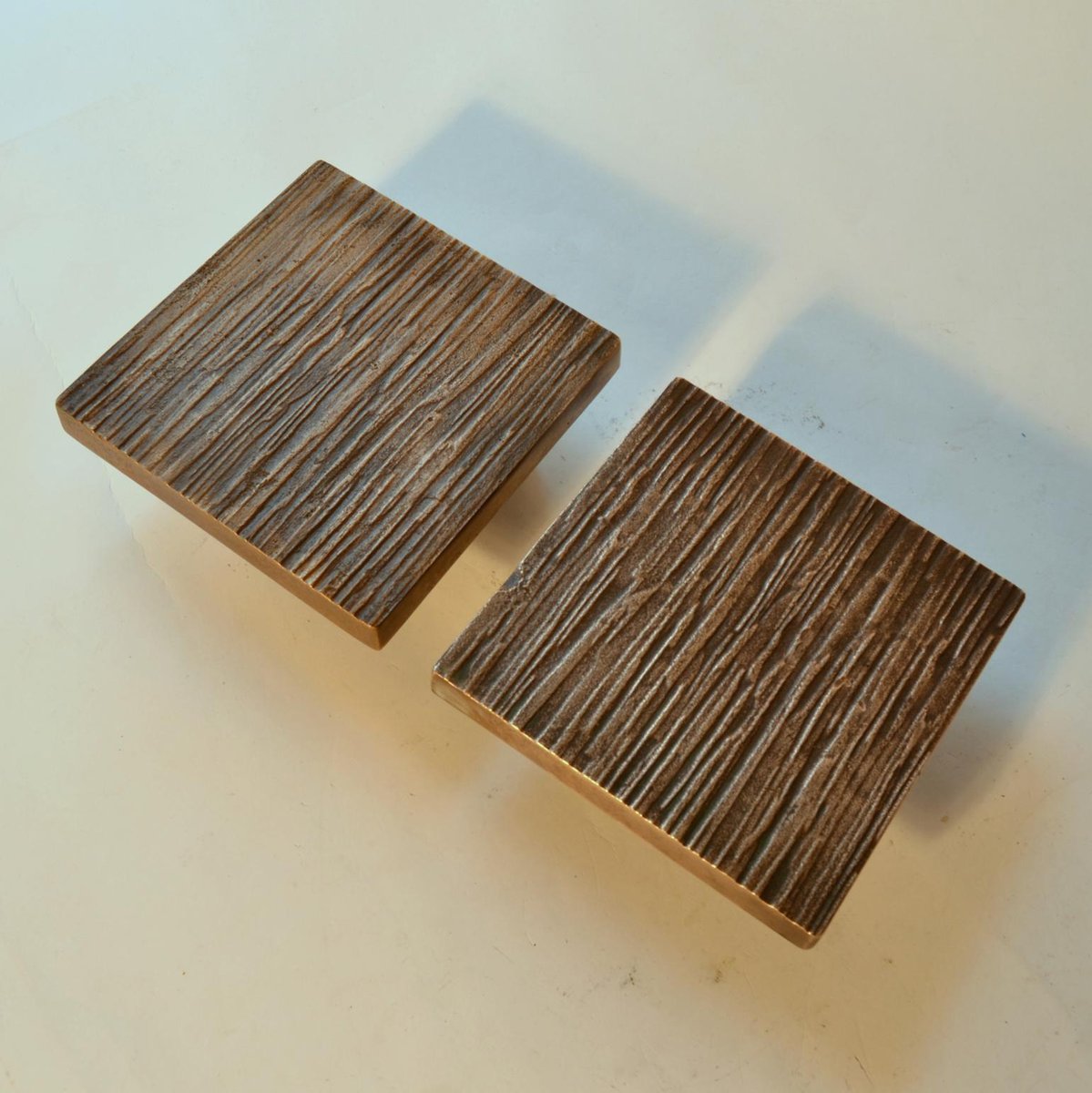 Square Bronze Push and Pull Door Handles and Letterbox, Set of 3 for ...