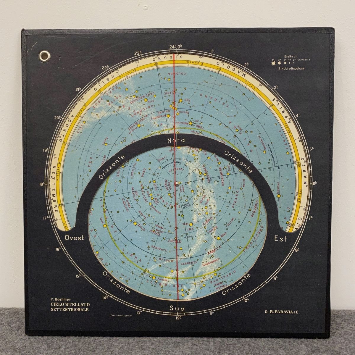 Revolving Celestial Map by Boehmer for Paravia, 1950s for sale at Pamono