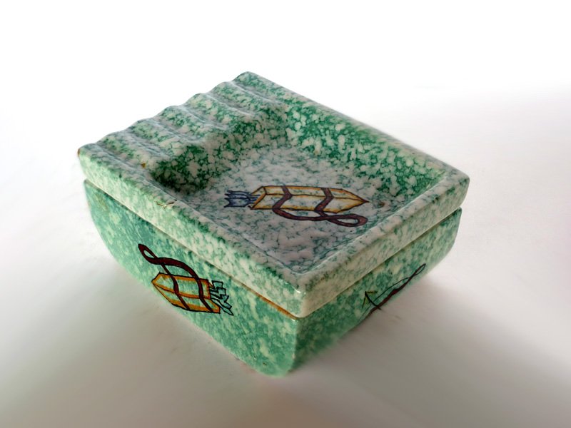 Italian Art Deco Cupid Ceramic Ashtray Box by Nino Strada for CIMA ...