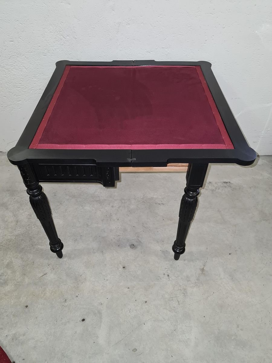Antique Art Nouveau Black Game Table for sale at Pamono