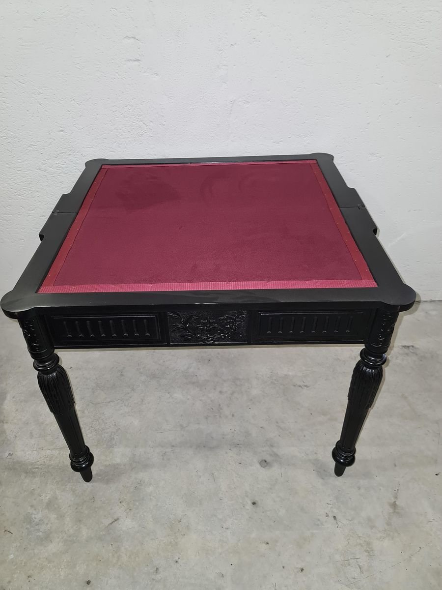 Antique Art Nouveau Black Game Table for sale at Pamono