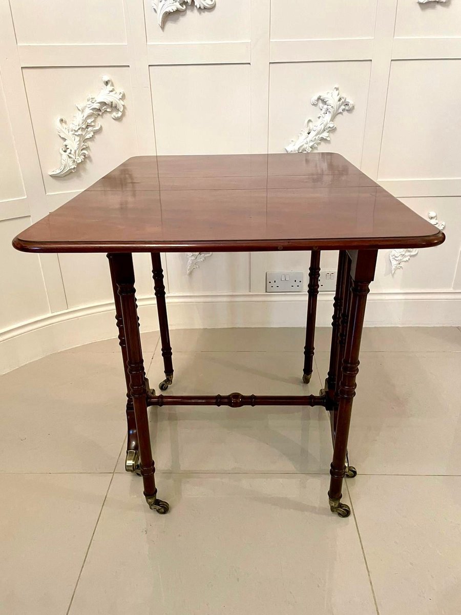 Antique George III Mahogany Spider Leg Drop-Leaf Table, Early 19th ...