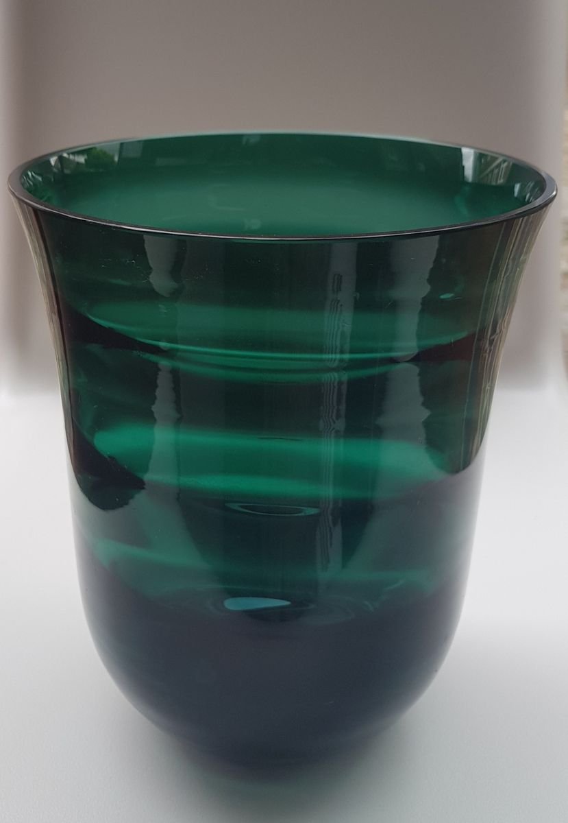 Green Vase with Wave Optics by Erich Jachmann for WMF, 1960s for sale ...
