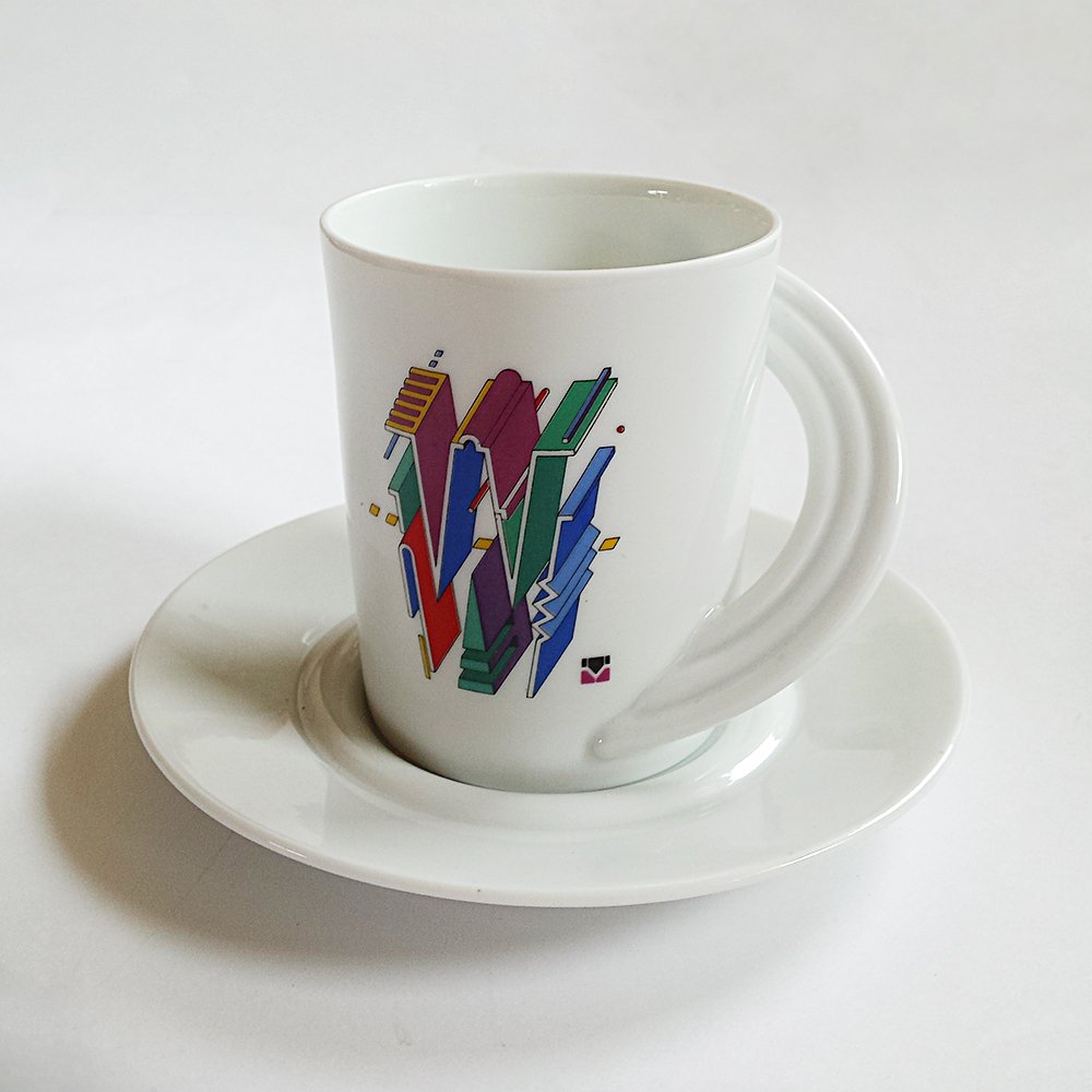 Alphabet Letter W Coffee Set by Marcello Morandini for Rosenthal, 1989 ...