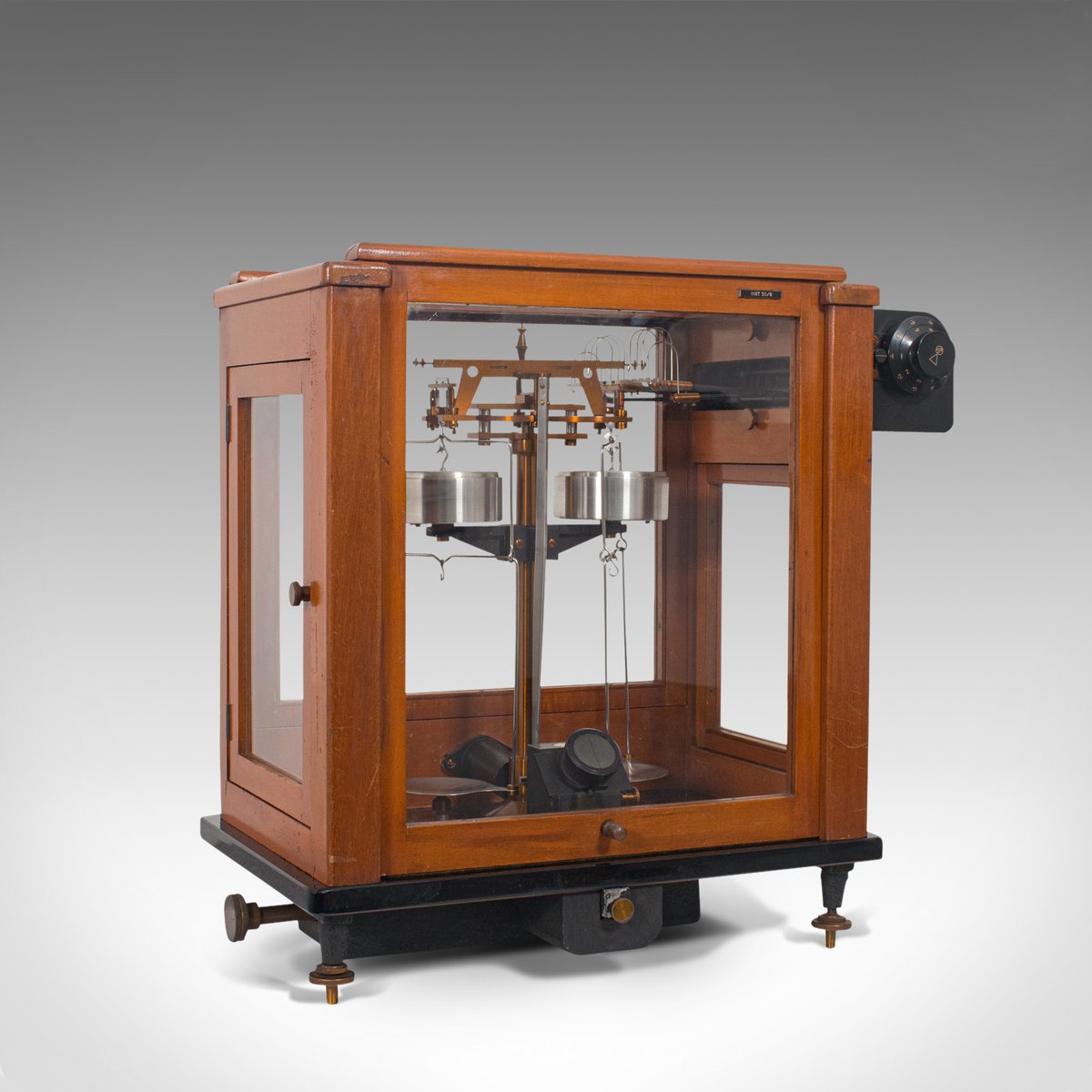 English Mahogany Scientific Balance from Stanton Instruments, 1960s for ...