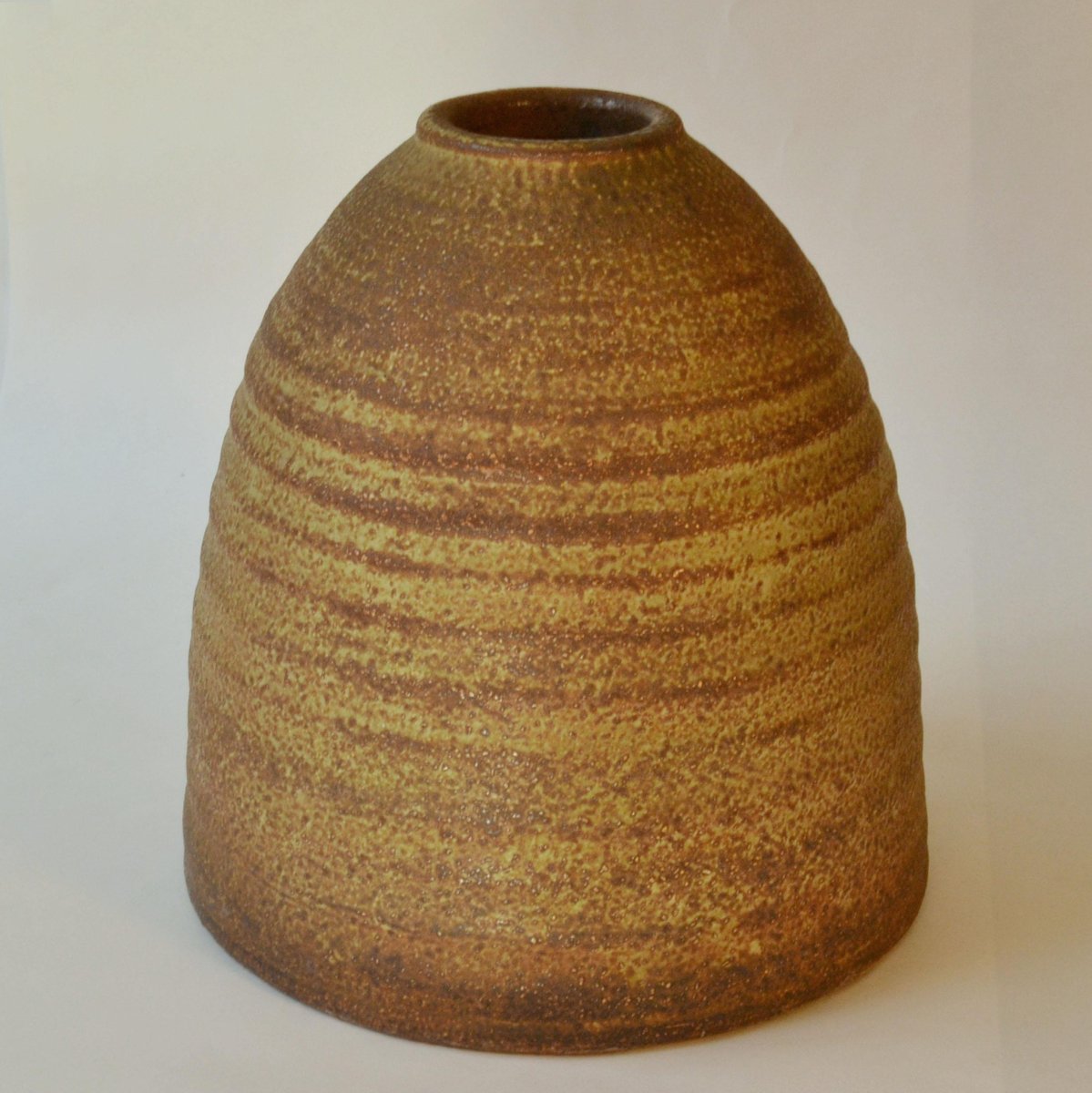 Sculptural Studio Pottery Vase in Beehive Shape for sale at Pamono