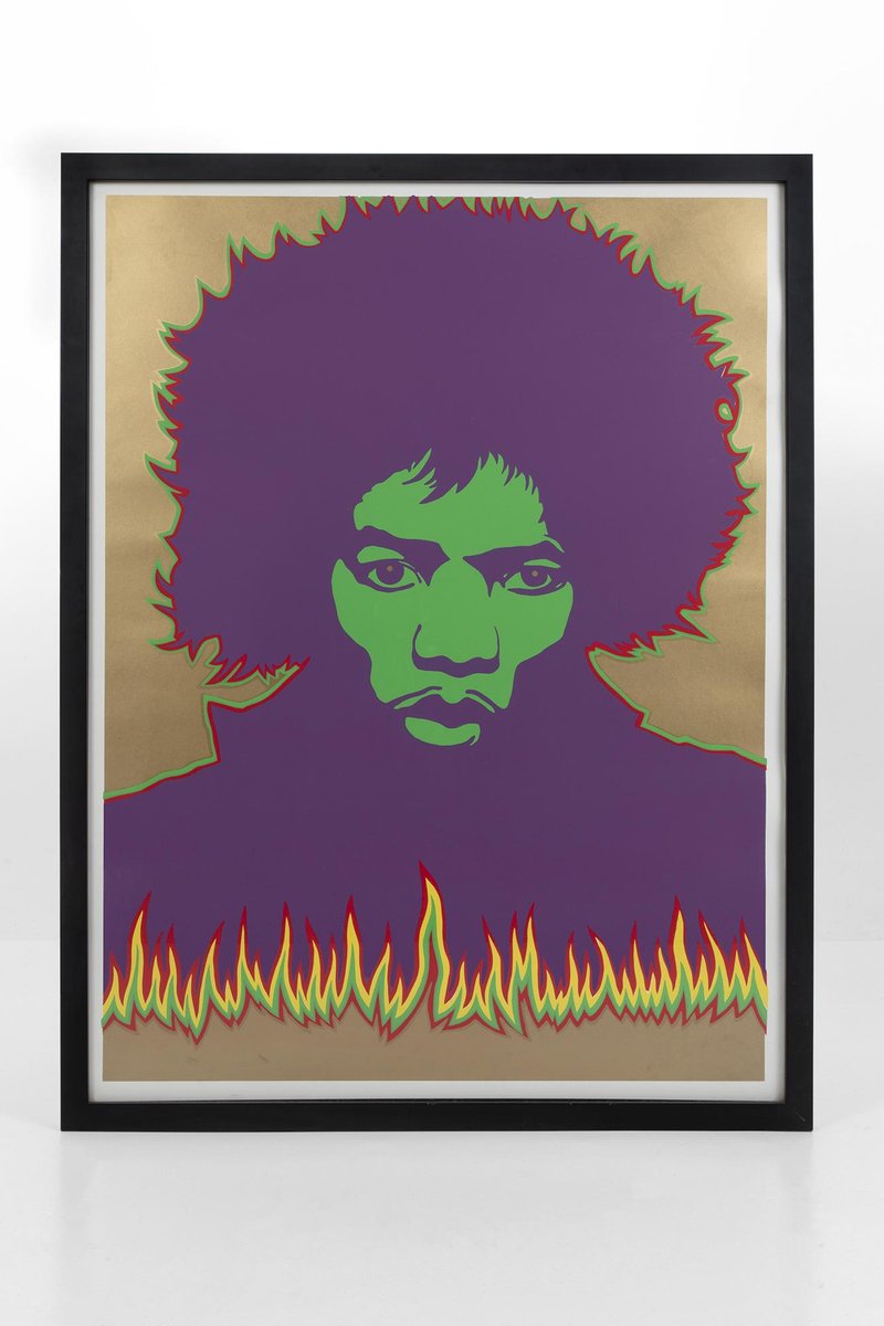 Larry Smart, Fire Jimi Hendrix Screenprint, 1967 for sale at Pamono