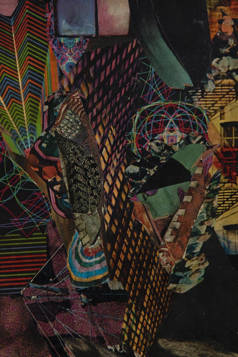 Jeet Chhabda, Woman and Stairs, Collage on Canvas for sale at Pamono