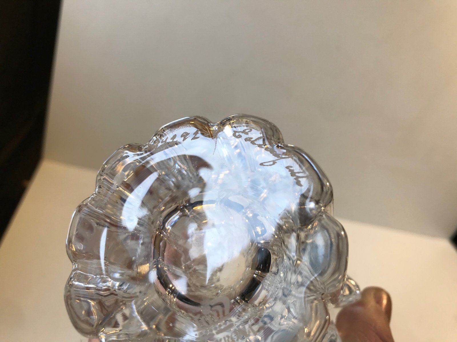 Scandinavian Crystal Vase by Bengt Edenfalk for Royal Krona, 1970s for ...