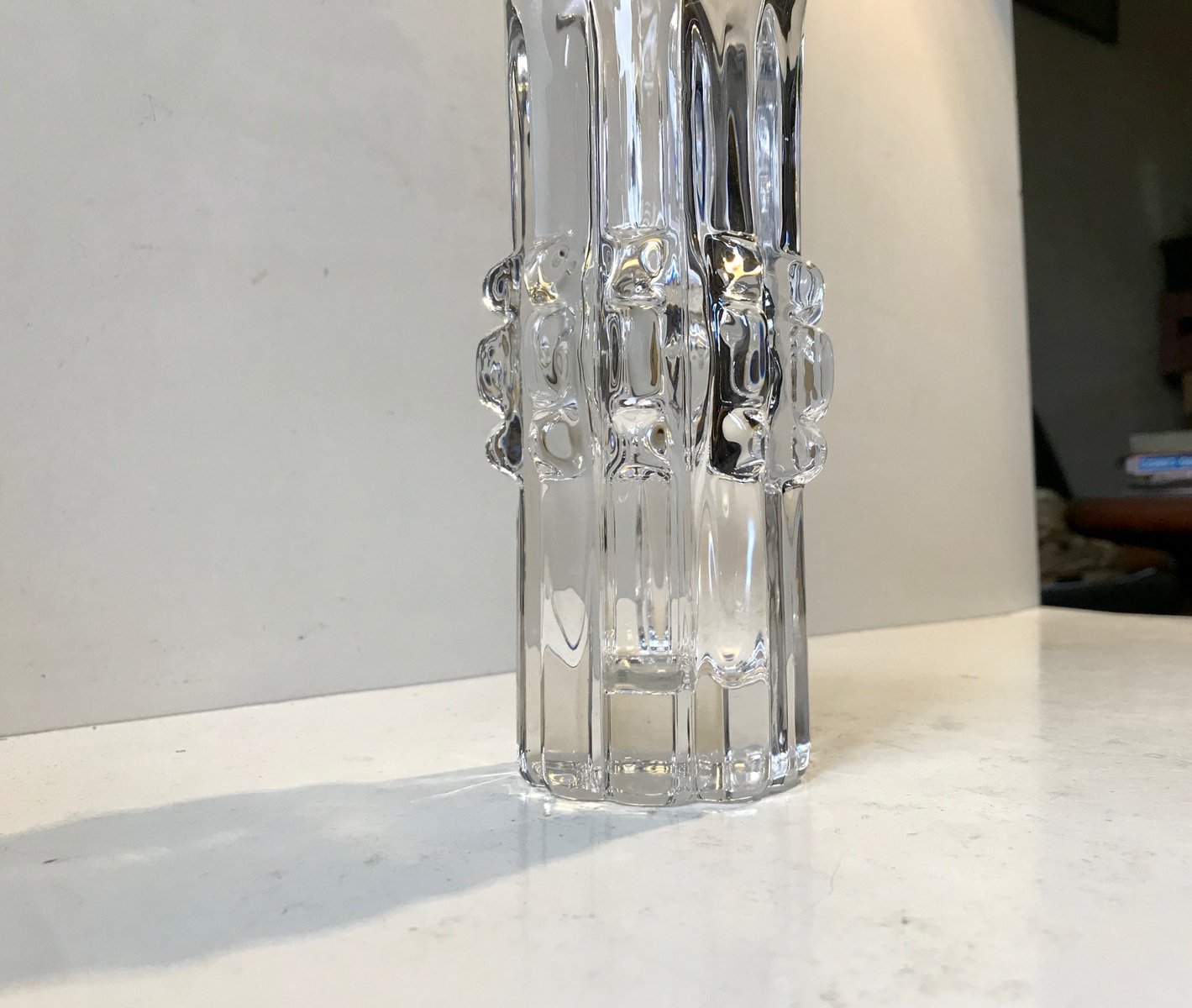 Scandinavian Crystal Vase by Bengt Edenfalk for Royal Krona, 1970s for ...