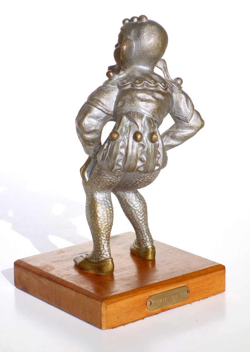 Bronze Italian Sculpture of Jester, 1970s for sale at Pamono