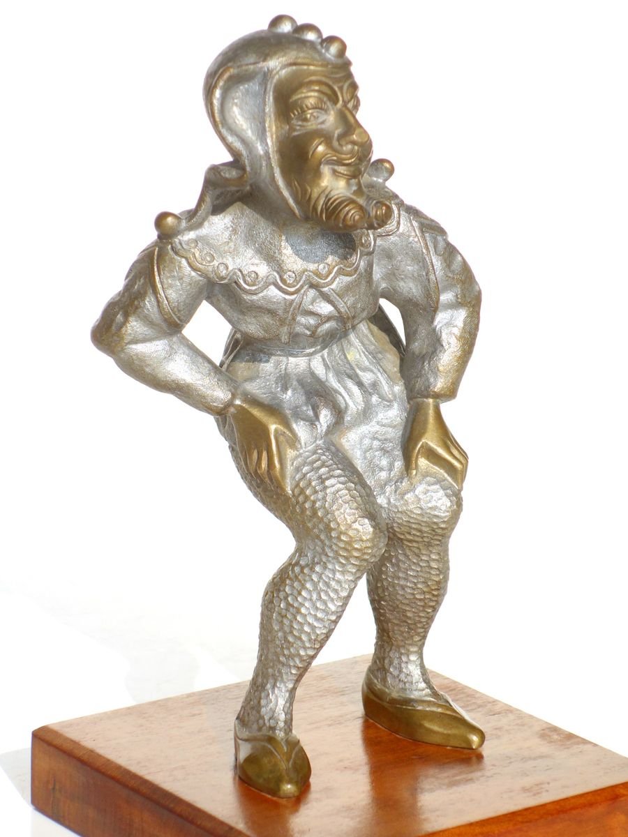 Bronze Italian Sculpture of Jester, 1970s for sale at Pamono