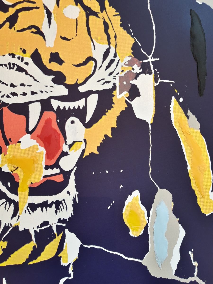 Mimmo Rotella, La tigre, 1962/1997, Serigrafia e Collage in vendita su ...