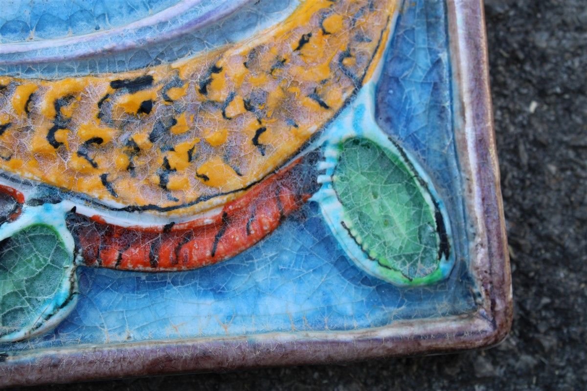 Ceramic Marlin Fish Plate by Giovanni Desimone, 1970s for sale at Pamono