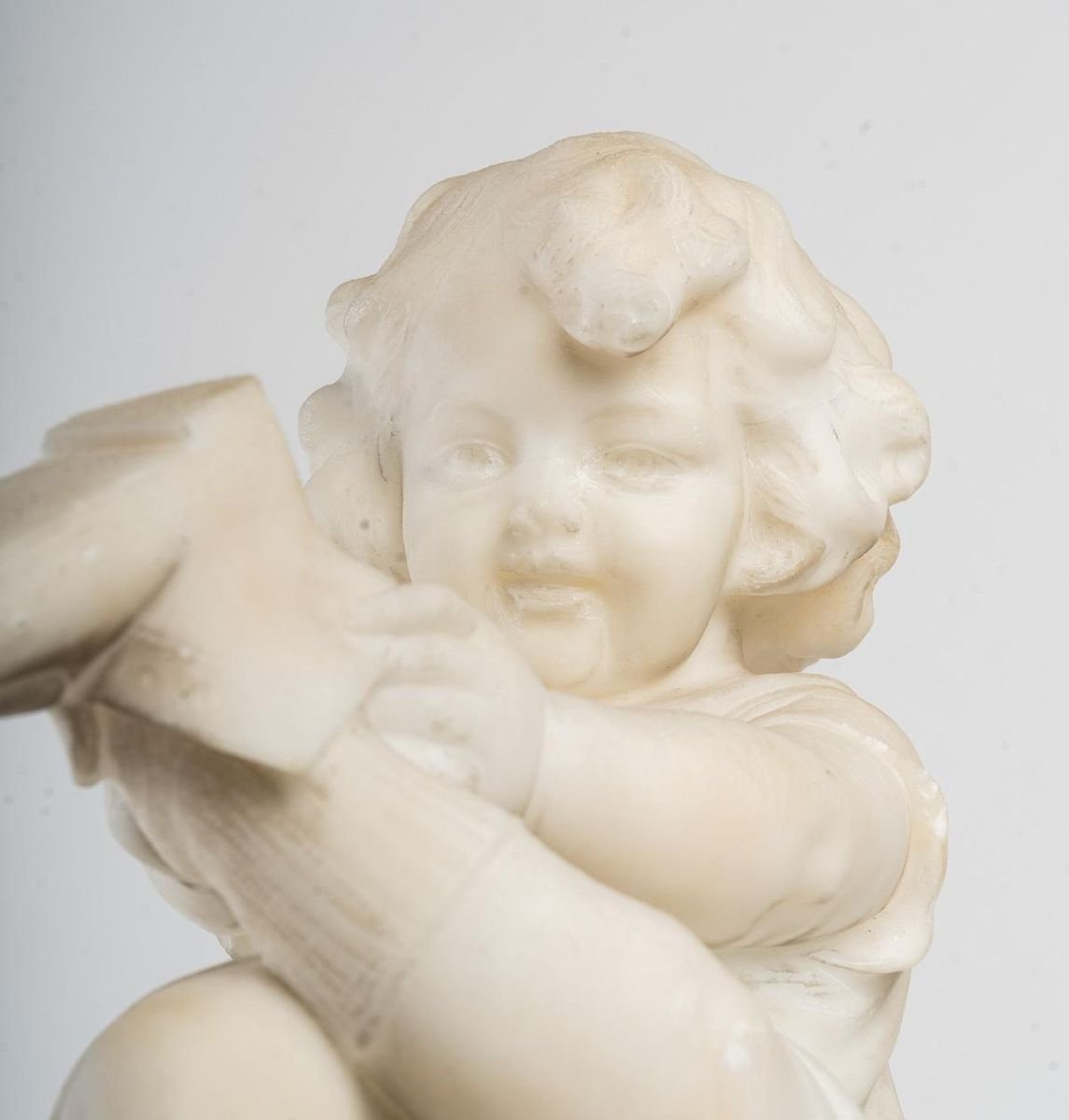 Small Girl Alabaster Sculpture for sale at Pamono