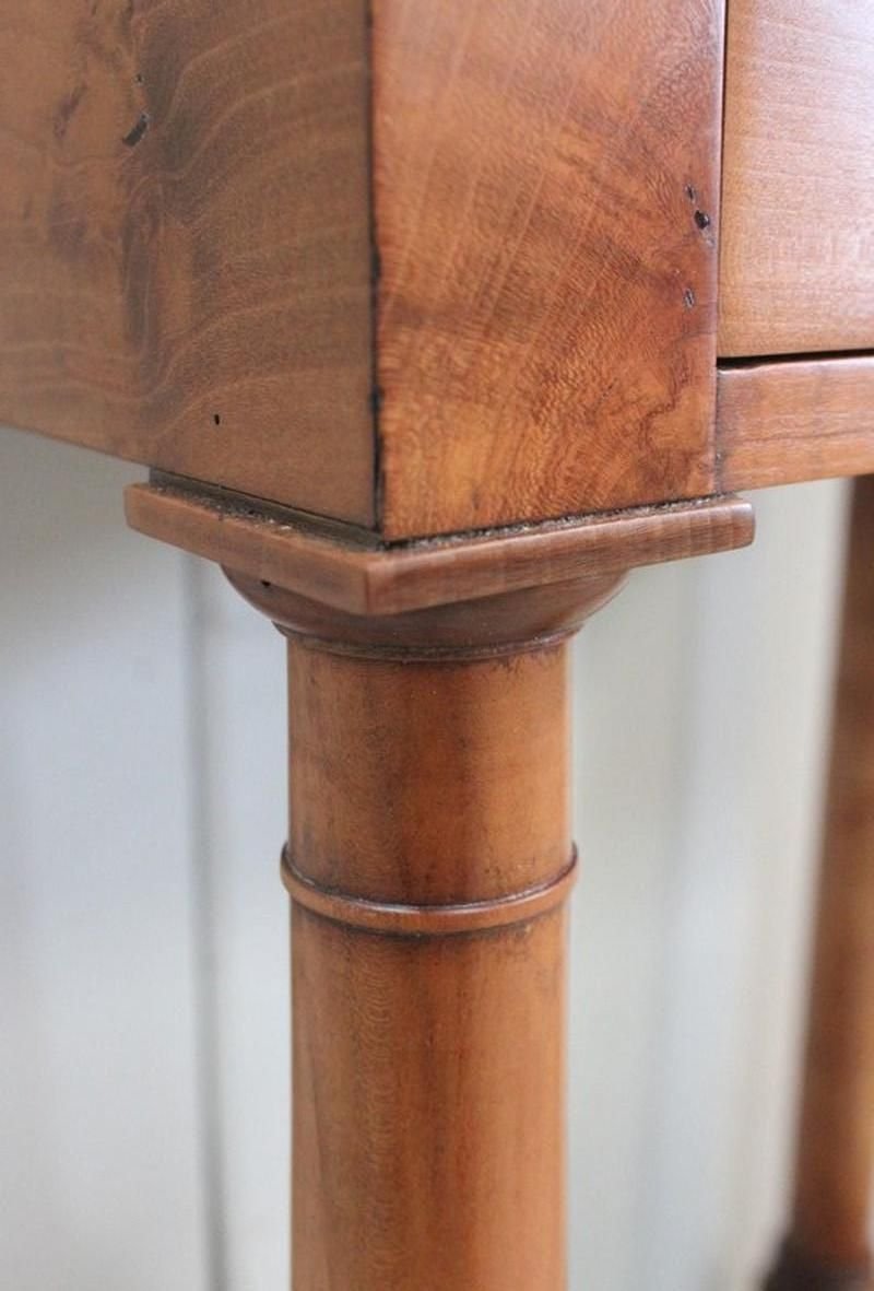 Small Empire Style Solid Birch Side Table, Early 1800s for sale at Pamono