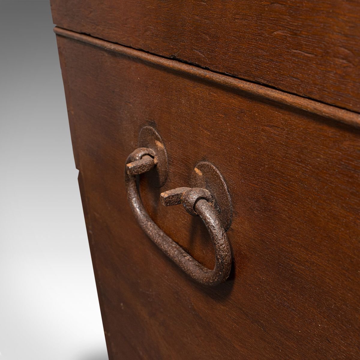 Large Antique English Oak Chest, 1800s for sale at Pamono