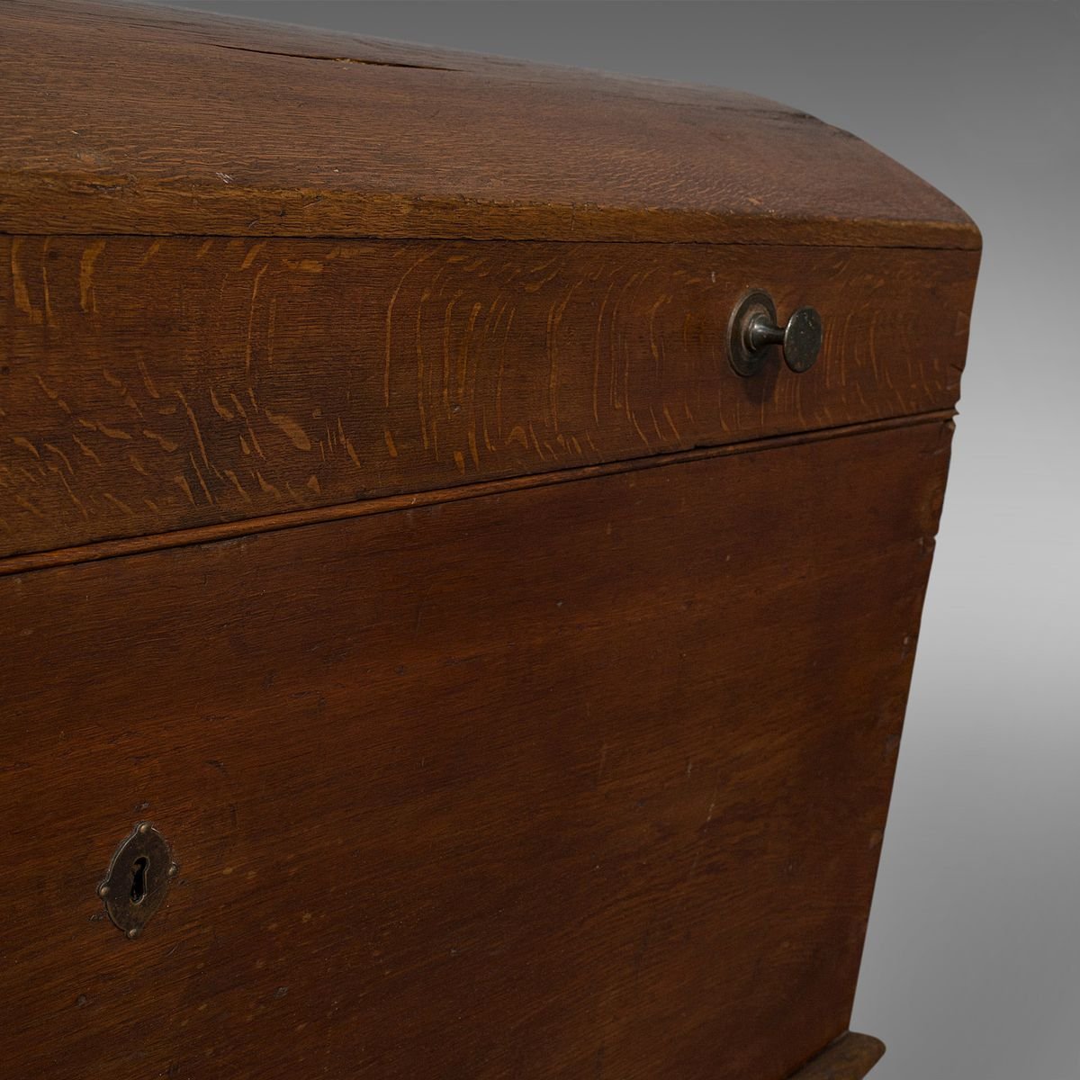 Large Antique English Oak Chest, 1800s for sale at Pamono