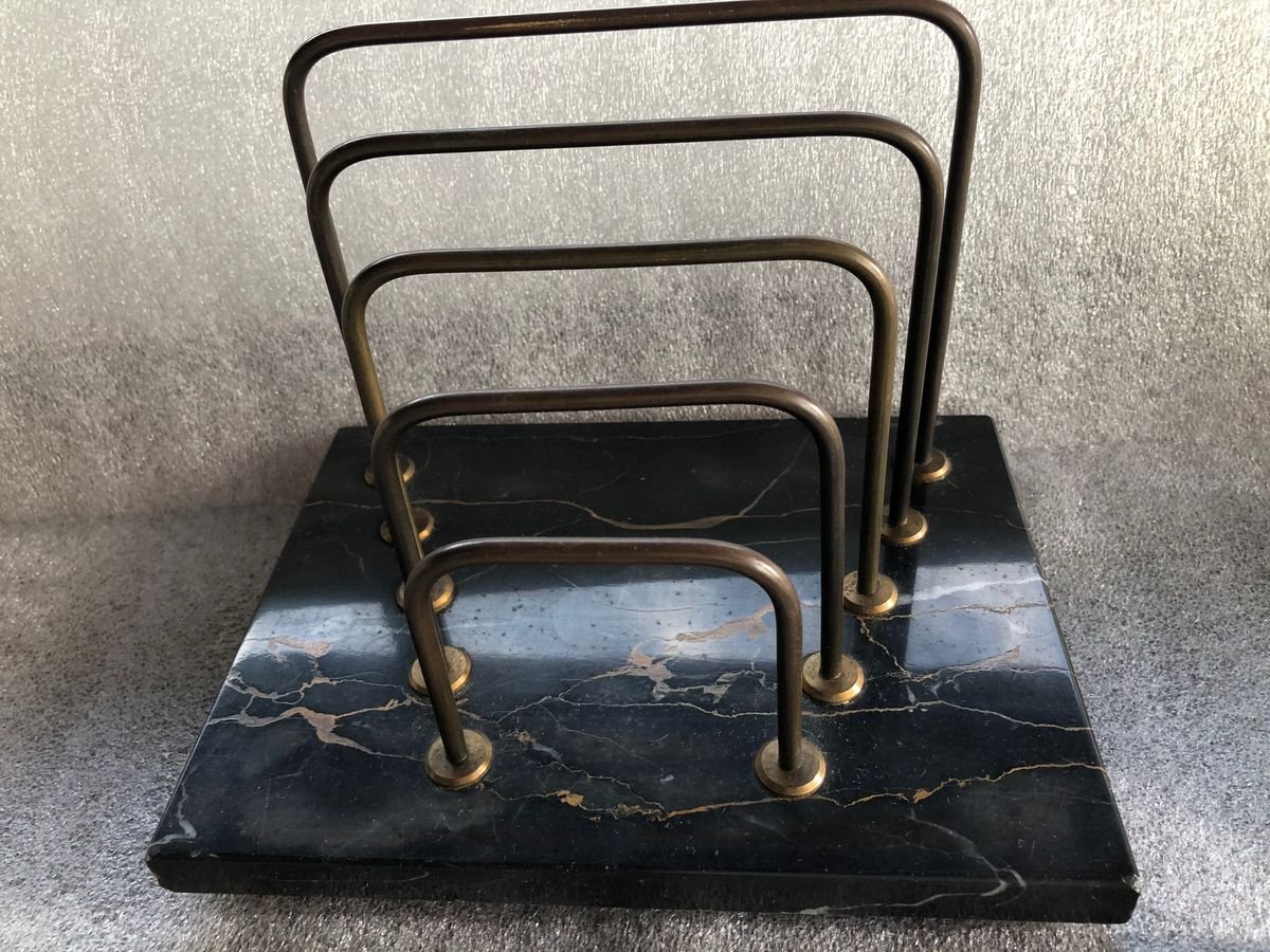 Antique Marble Desk Set, Set of 5 for sale at Pamono