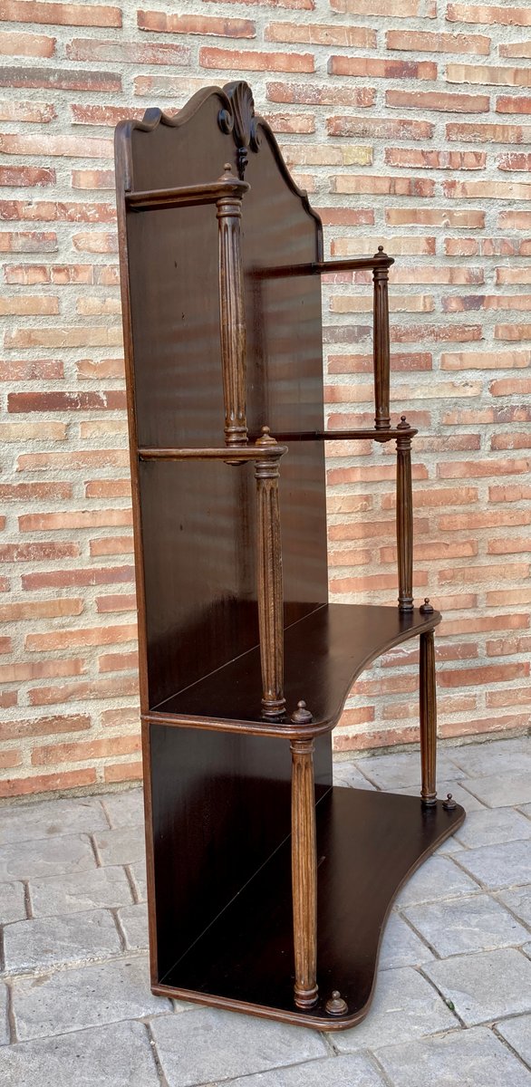 French Walnut Shelf, 1970s for sale at Pamono