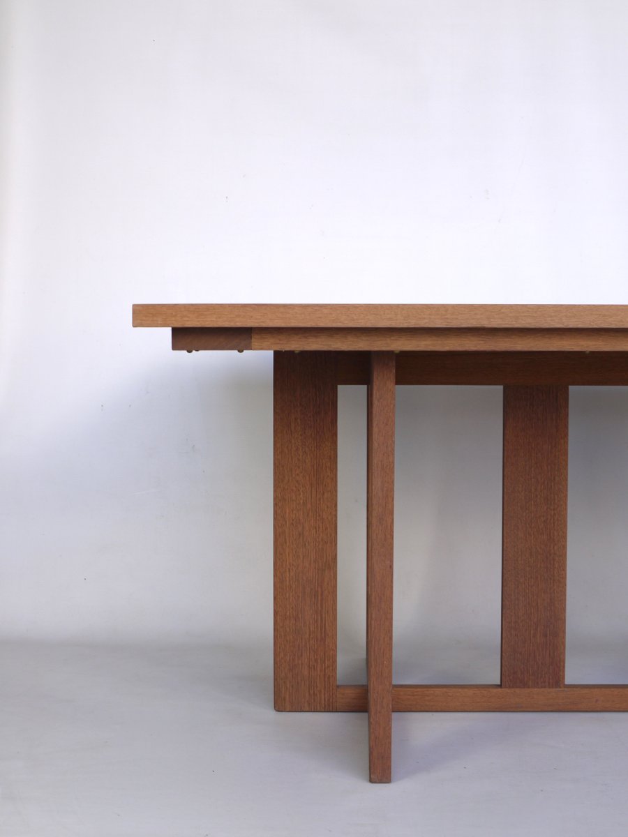 Solid Merbau Dining Table by Hans van der Laan & Harry van Hal, 1979 ...