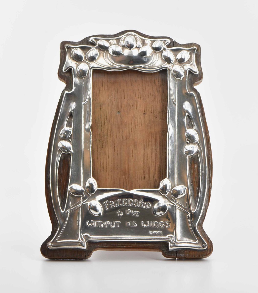 Art Nouveau Small Silver-Plated Picture Frame, 1900s for sale at Pamono